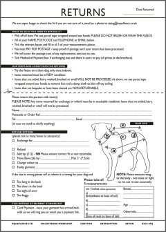 Returns, Returns Policy, Refunds, Return Address - Equafleece